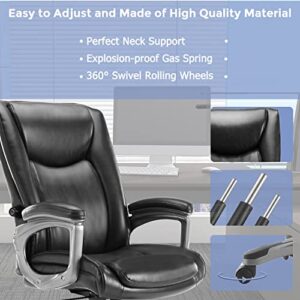 Office Chair, Ergonomic High Back Computer Chair Height Adjustable Desk Chair with Adjustable Built-in Lumbar Support, Black