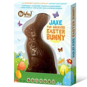 vegan, gluten free jake the milkless chocolate easter bunny | allergy friendly | dairy free, nut free, peanut free, soy free, gluten free | no whey foods