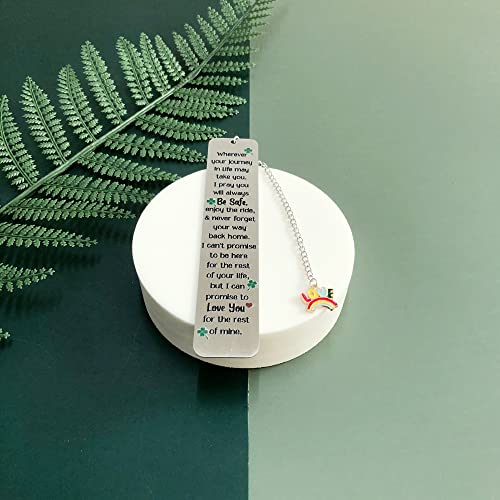 Bookmarks Inspirational Graduation Gift Bookmark Best Wishes Go to University Son Daughter Birthday Present Be Safe Enjoy The Ride Christmas Sister Brother Cousin Come-of-Age Encouragement Keepsakes