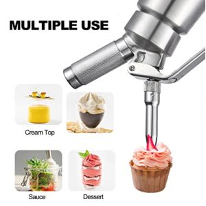 Whipped Cream Dispenser Set of 5,Replacement Parts Kit with 3 Decoration Tips,Compatible with Most Whipped Cream Dispensers