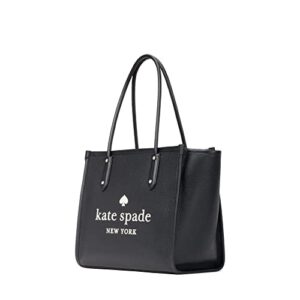 kate spade handbag for women ella tote in leather, black, large