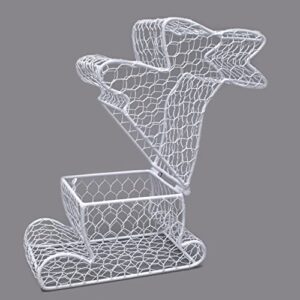 Wire Easter Rabbit Shaped Storage Basket - Holiday Home Accent