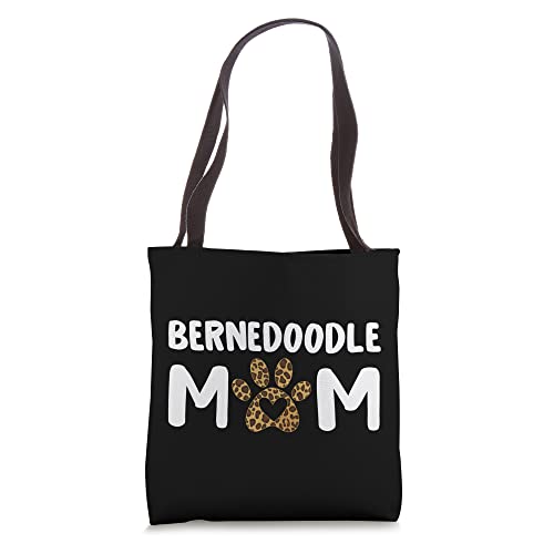 Bernedoodle Mom Mama Bernedoodle Lovers Owner Leopard Funny Tote Bag