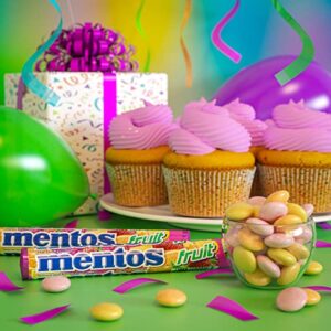 Mentos Candy, Mint Chewy Candy Roll, Fruit, Non Melting, Holiday, Party, Concessions, Office, 14 Pieces (Bulk Pack of 15) - Packaging May Vary