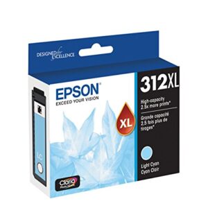 EPSON T312 Claria Photo HD -Ink High Capacity Light Cyan -Cartridge (T312XL520-S) for select Epson Expression Photo Printers