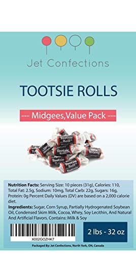 Tootsie Rolls, Midgees, Value Pack (2 Pounds)