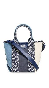 see by chloe women’s laetizia mini tote crossbody, royal navy, blue, print, one size