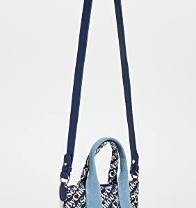 See by Chloe Women's Laetizia Mini Tote Crossbody, Royal Navy, Blue, Print, One Size