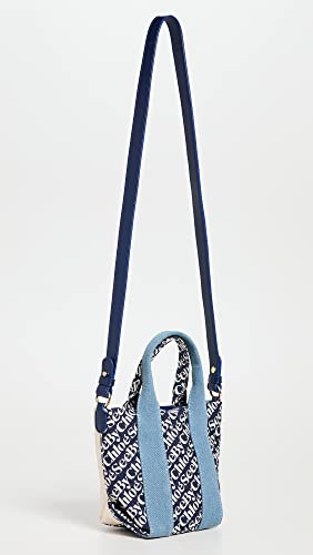 See by Chloe Women's Laetizia Mini Tote Crossbody, Royal Navy, Blue, Print, One Size