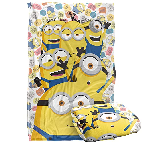 Minions Blanket, 36"x58" Waving Silky Touch Super Soft Throw Blanket