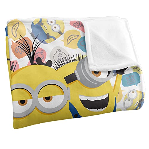 Minions Blanket, 36"x58" Waving Silky Touch Super Soft Throw Blanket