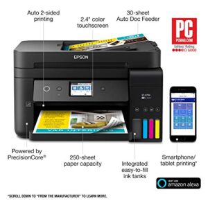 Epson WorkForce ET-4750 EcoTank Wireless Color All-in-One Supertank Printer with Scanner, Copier, Fax and Ethernet