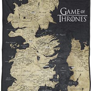 Game of Thrones Westeros Throw Blanket - Measures 46 x 60 inches - Fade Resistant Bedding Super Soft Fleece Bedding (Official Game of Throne Product)