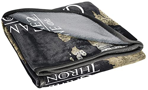 Game of Thrones Westeros Throw Blanket - Measures 46 x 60 inches - Fade Resistant Bedding Super Soft Fleece Bedding (Official Game of Throne Product)