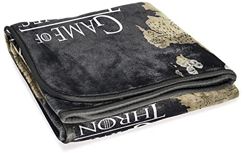 Game of Thrones Westeros Throw Blanket - Measures 46 x 60 inches - Fade Resistant Bedding Super Soft Fleece Bedding (Official Game of Throne Product)