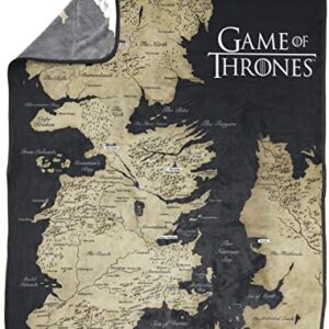 Game of Thrones Westeros Throw Blanket - Measures 46 x 60 inches - Fade Resistant Bedding Super Soft Fleece Bedding (Official Game of Throne Product)