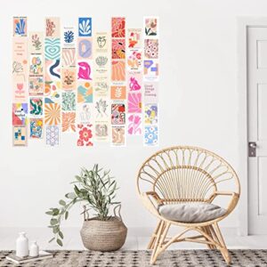 MUCHIC Danish Pastel Room Decor Aesthetic, 50pcs Danish Pastel Wall Collage Aesthetic Pictures - Danish Pastel Posters, Matisse Wall Art Bedroom Decor for Women