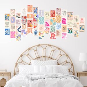 MUCHIC Danish Pastel Room Decor Aesthetic, 50pcs Danish Pastel Wall Collage Aesthetic Pictures - Danish Pastel Posters, Matisse Wall Art Bedroom Decor for Women