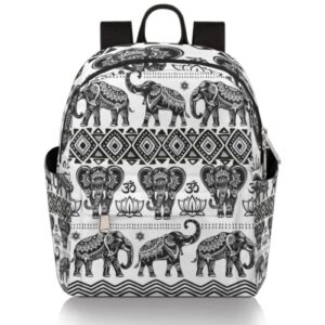 mini backpack for women backpack purse elephant lotus cute small travel backpack casual bookbag shoulder bag for girls teens school backpacks lightweight ladies backpack daypack