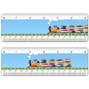 animated 6 inch lenticular ruler bookmark kids toy train school books