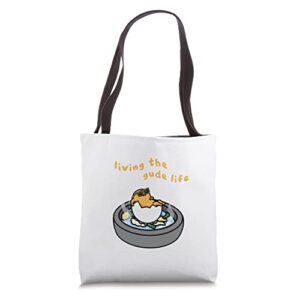 living the gude life ramen featuring gudetama tote bag