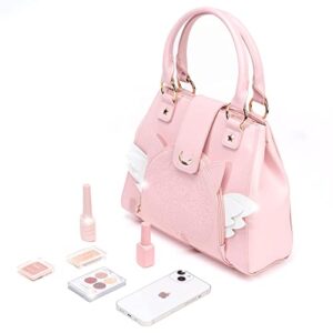 BelugaDesign Sakura Purse | Girls Women Handbag Shoulder Bag Crossbody | Cardcaptor Moon Anime Heart | Cute Kawaii Pink