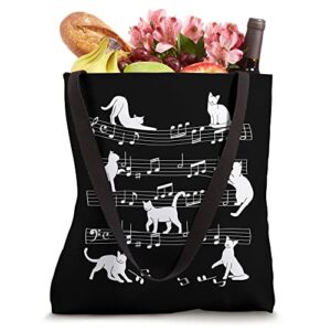 Funny Cats Sheet Music Men Women Kids Tote Bag