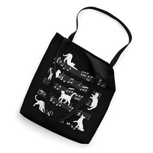 Funny Cats Sheet Music Men Women Kids Tote Bag