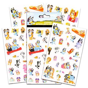 Bluey Sticker Set for Kids - Bluey Party Supplies Bundle with 4 Sheets of Bluey Stickers Plus Bonus Stickers, More (Bluey Crafts)