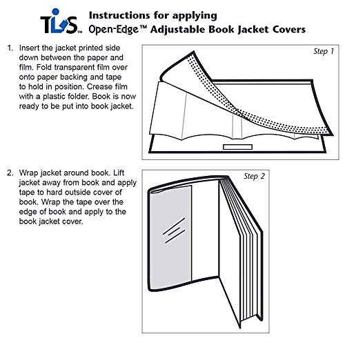 The Library Store Open Edge Adjustable Book Jacket Covers 10 inches H x 22 1/2 inches L 50 per Box