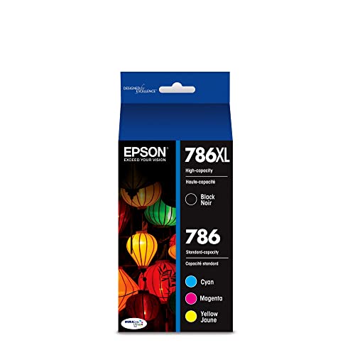 Epson Durabrite Ultra 786xl High Yield Black and 786 Standard Color C/m/y Ink Cartridges - T786xl-bcs