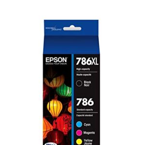 Epson Durabrite Ultra 786xl High Yield Black and 786 Standard Color C/m/y Ink Cartridges - T786xl-bcs