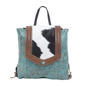 myra bag blue tales hand-tooled bag s-4736