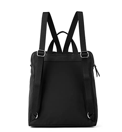 the sak Women's Recycled Esperato Backpack in Nylon, Spacious Bag with Adjustable Back Strap, Black II, One Size