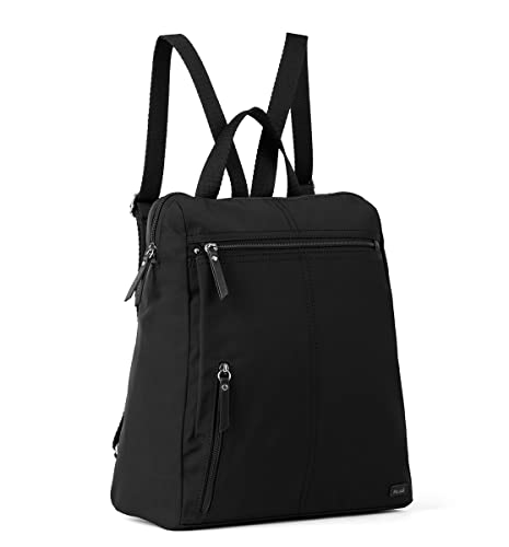 the sak Women's Recycled Esperato Backpack in Nylon, Spacious Bag with Adjustable Back Strap, Black II, One Size