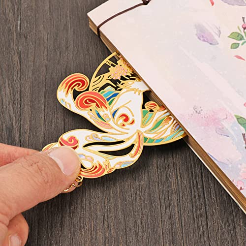 NC Chinese Style Brass Bookmark Tassel Pendant Retro Book Clip Metal Pagination Mark Student Gift Stationery School Office Supplies