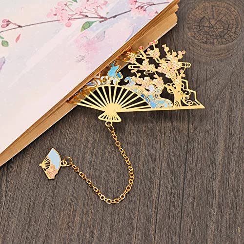 NC Chinese Style Brass Bookmark Tassel Pendant Retro Book Clip Metal Pagination Mark Student Gift Stationery School Office Supplies