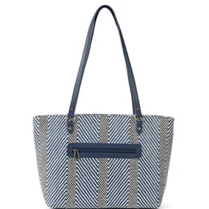 Sakroots Metro Tote Bag Fabric, Large & Roomy with Zip Closure, Sustainable & Durable Design, Navy Spirit Desert Woven