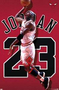 trends international michael jordan – jersey wall poster, 22.375″ x 34″, unframed version