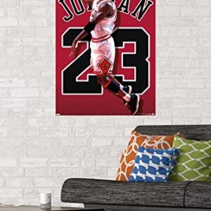 Trends International Michael Jordan - Jersey Wall Poster, 22.375" x 34", Unframed Version