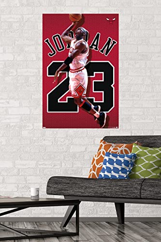 Trends International Michael Jordan - Jersey Wall Poster, 22.375" x 34", Unframed Version