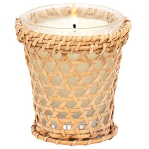 NEST New York Cedar Leaf & Lavender Decorative Rattan Scented Classic Candle, 8 Ounces