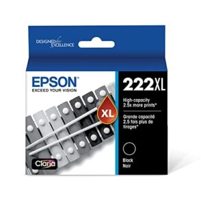 epson t222 black ink cartridge, high capacity