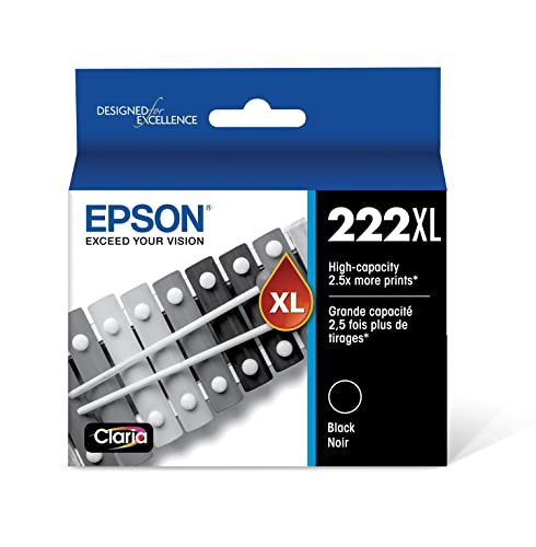 Epson T222 Black Ink Cartridge, High Capacity