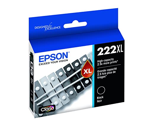 Epson T222 Black Ink Cartridge, High Capacity