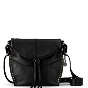 The Sak womens Leather, & Silverlake Crossbody Bag in Leather Casual Purse with Adjustable Strap Zipper Pockets, Black Ii, One Size US