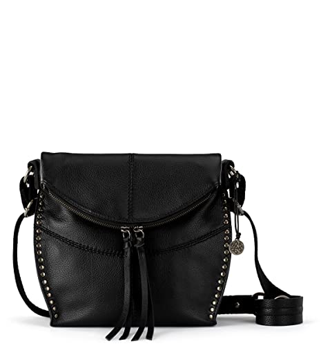 The Sak womens Leather, & Silverlake Crossbody Bag in Leather Casual Purse with Adjustable Strap Zipper Pockets, Black Ii, One Size US