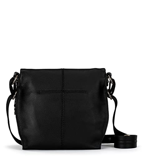 The Sak womens Leather, & Silverlake Crossbody Bag in Leather Casual Purse with Adjustable Strap Zipper Pockets, Black Ii, One Size US