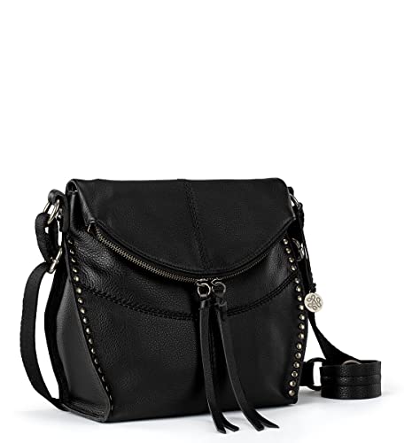 The Sak womens Leather, & Silverlake Crossbody Bag in Leather Casual Purse with Adjustable Strap Zipper Pockets, Black Ii, One Size US