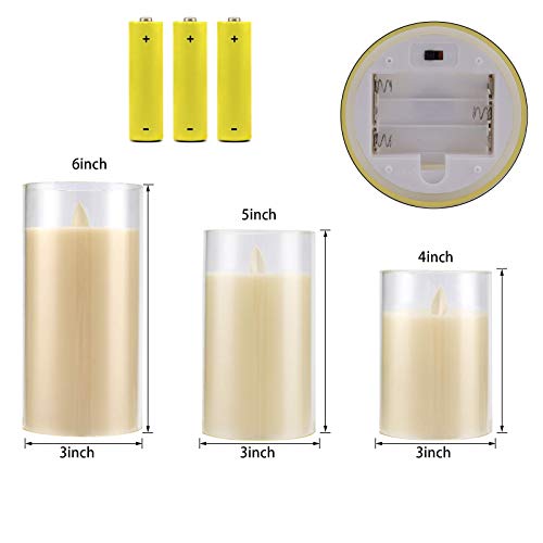 Aignis Waterproof Flameless Candles 12pcs & Flameless Candles Flickering Battery Operated Candles 3pcs